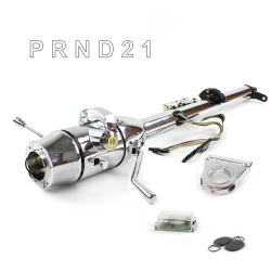Keyed Tilt Column Chrome - Column Shift 3SPD 3.5" Drop 6 Hole Push ...