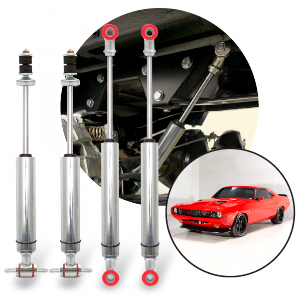 1970-1974 Dodge Challenger Compatible Front and Rear Race Shocks Kit (4 ...